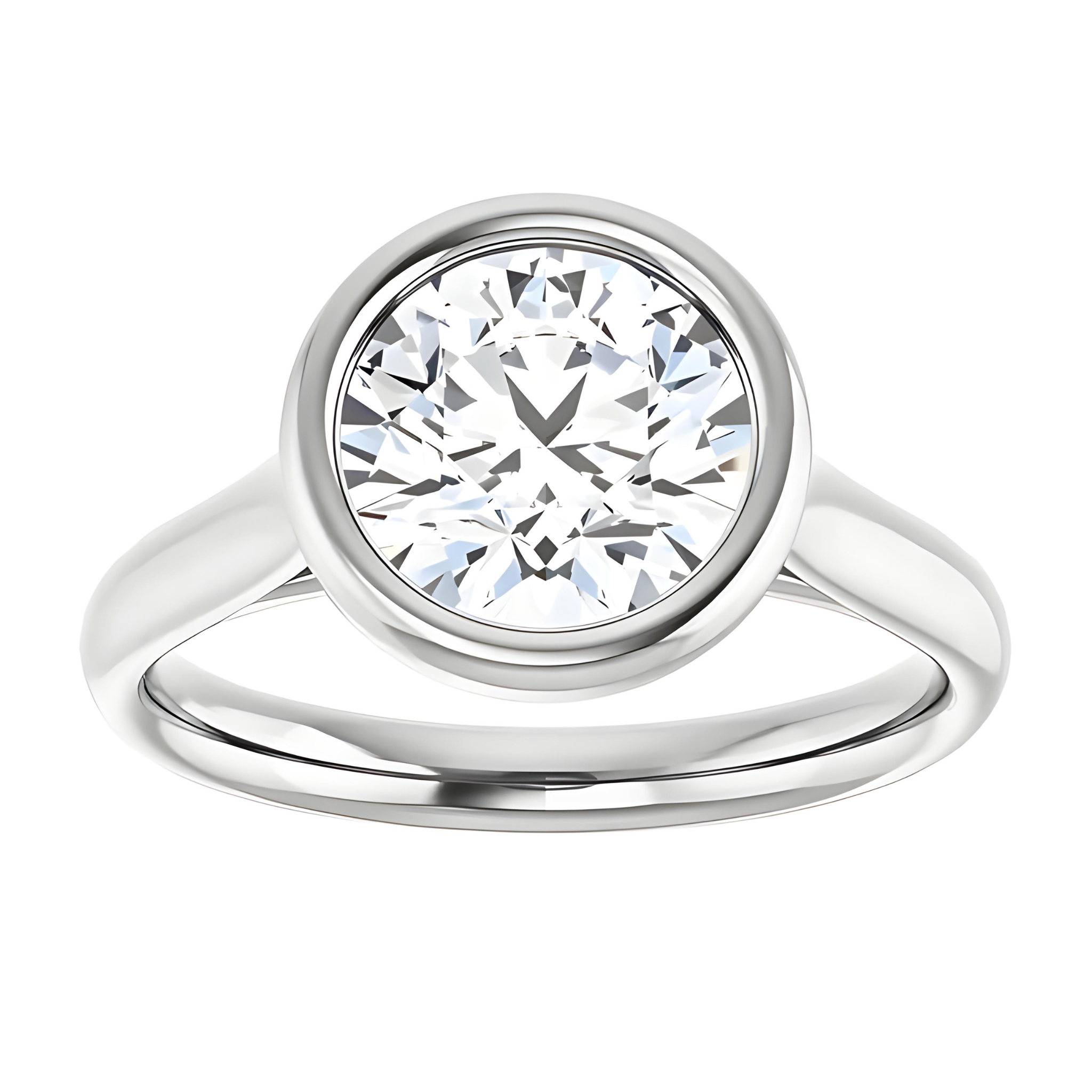 Sienna Solitaire Bezel Engagement Ring Setting – LAUREN MACKENZIE