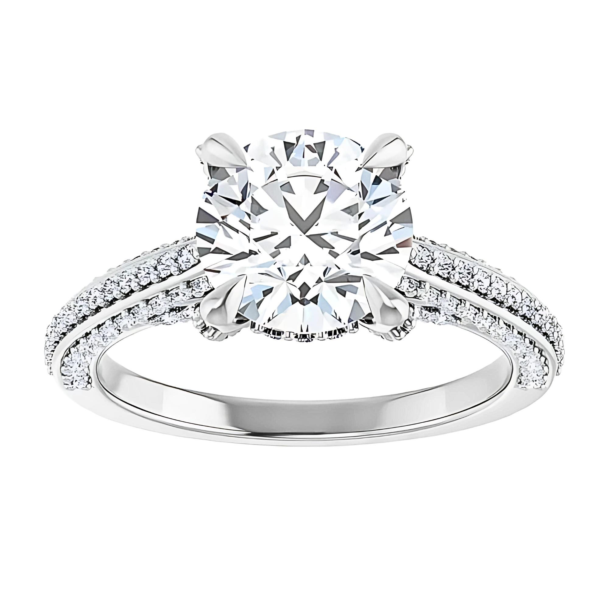 Leighton Hidden Halo Micro-Pavé Engagement Ring Setting – LAUREN MACKENZIE