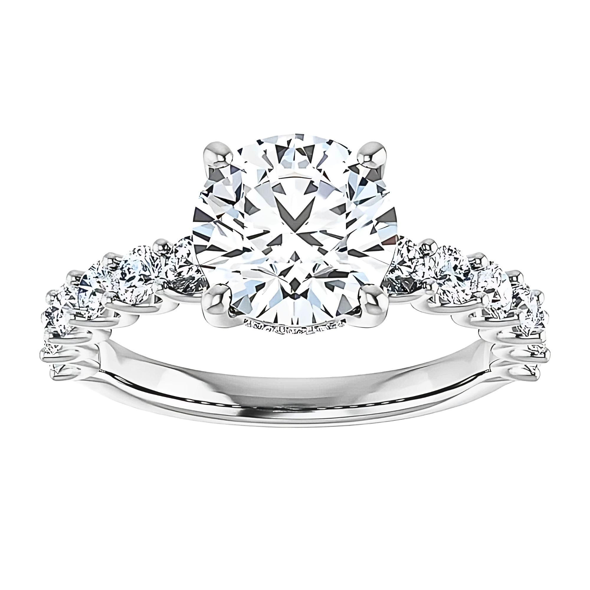 Serena Hidden Halo Pavé Engagement Ring Setting – LAUREN MACKENZIE