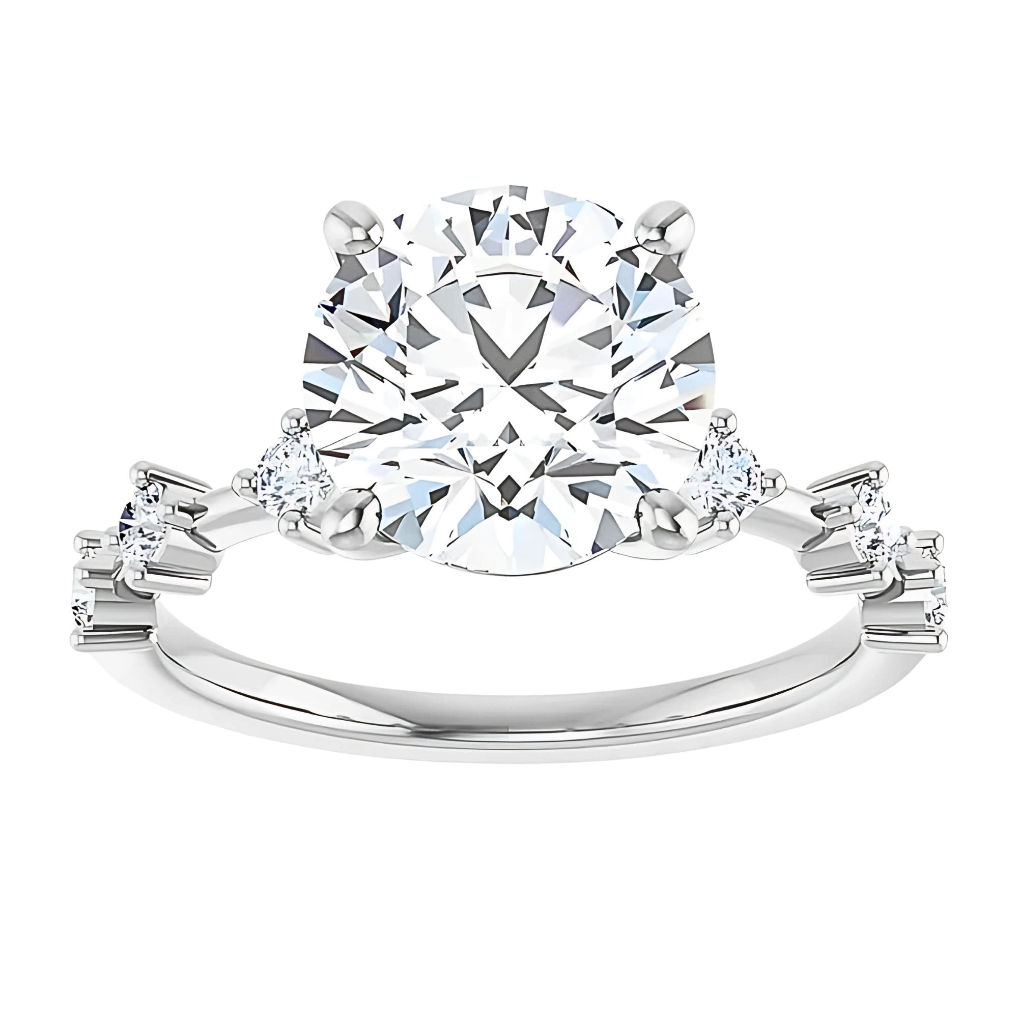 Rhodes Diamond Distance Engagement Ring Setting – LAUREN MACKENZIE