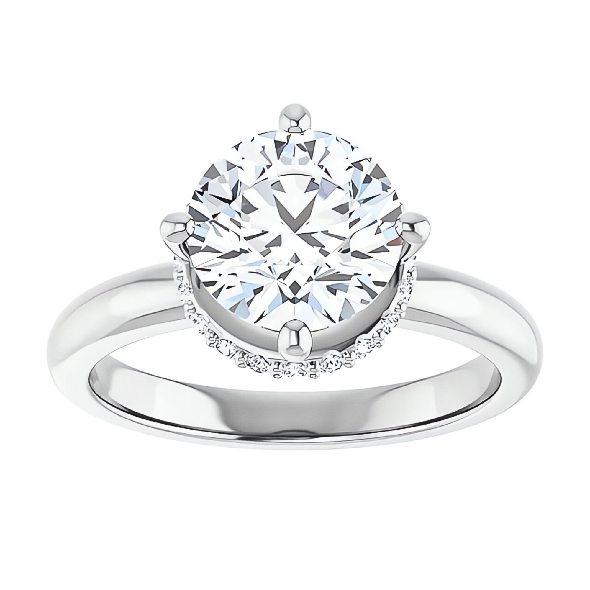 Adeline Hidden Halo Solitaire Engagement Ring Setting – LAUREN MACKENZIE