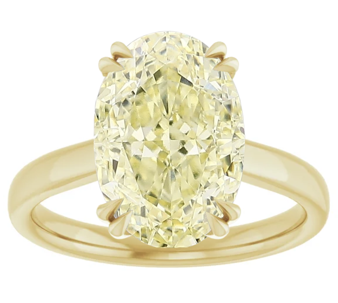 Custom Ryan Solitaire Cathedral Setting with Double Claw Prongs ...
