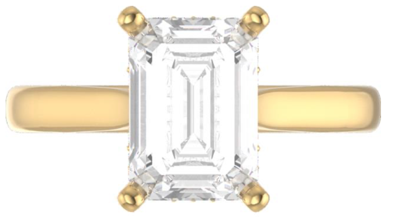2.1mm Cathedral Solitaire Setting with Hidden Halo – LAUREN MACKENZIE